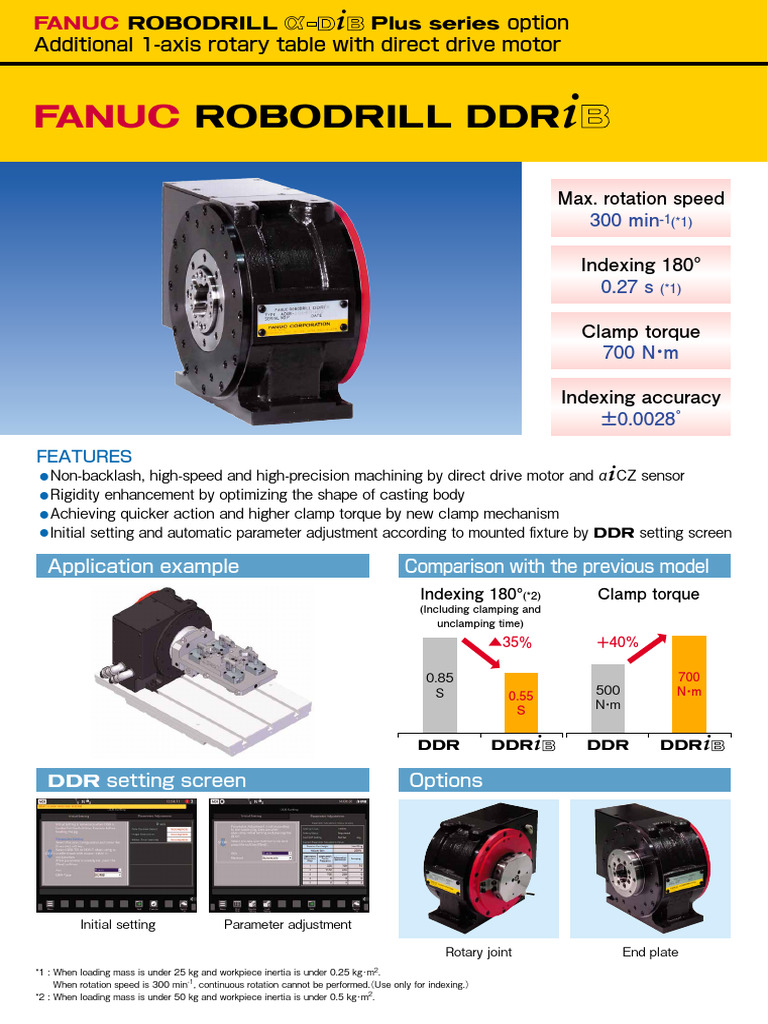 Fanuc DDR Direct Drive Rotary Table | PDF