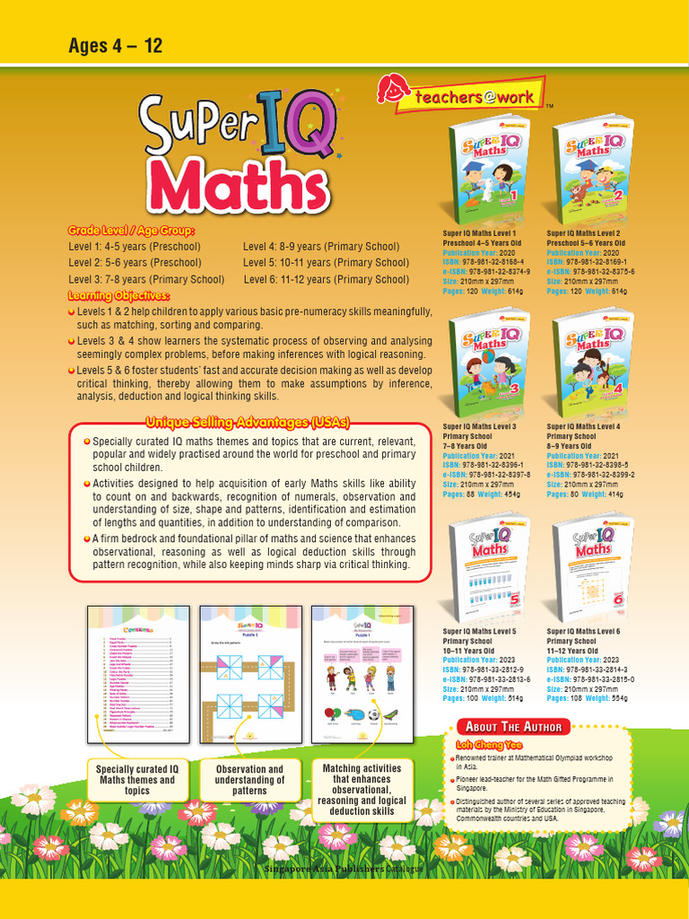 Super IQ Maths Levels for Ages 4-12 | PDF | Teaching Mathematics ...