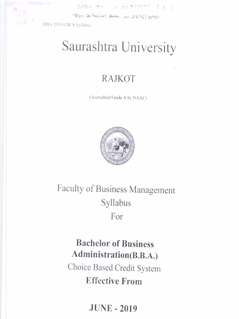 BBA Sem-I & II Revised 2019 | PDF