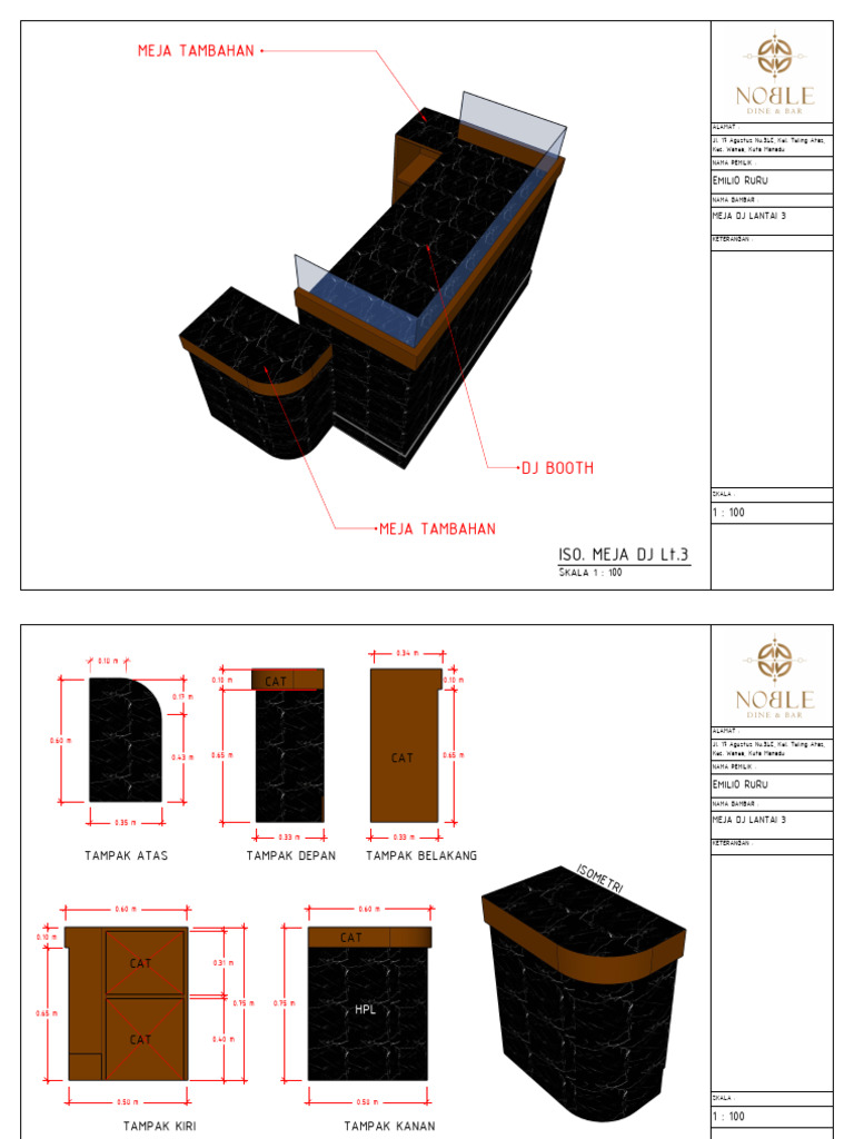 DETAIL MEJA DJ TAMBAHAN Lt.3 | PDF