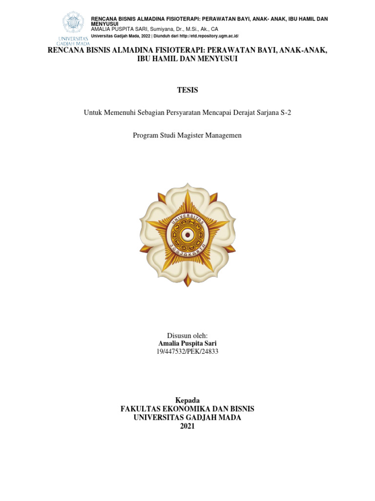 Rencana Bisnis Fisioterapi Almadina | PDF