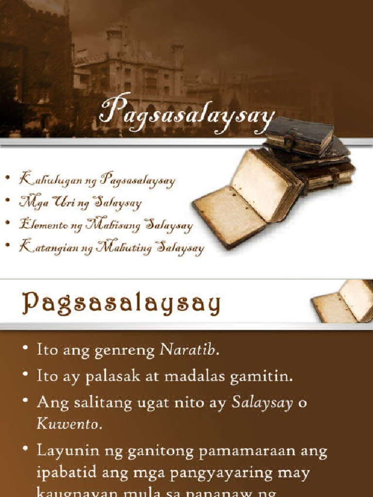 PAGSASALAYSAY | PDF