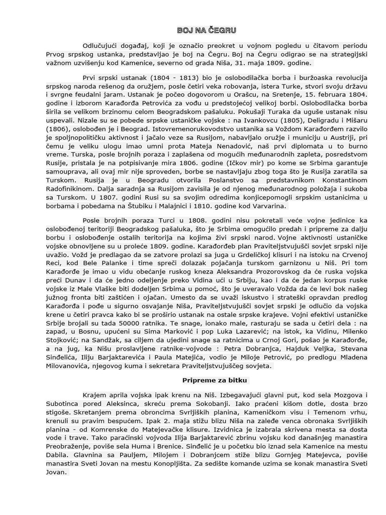 Boj Na Čegru | PDF
