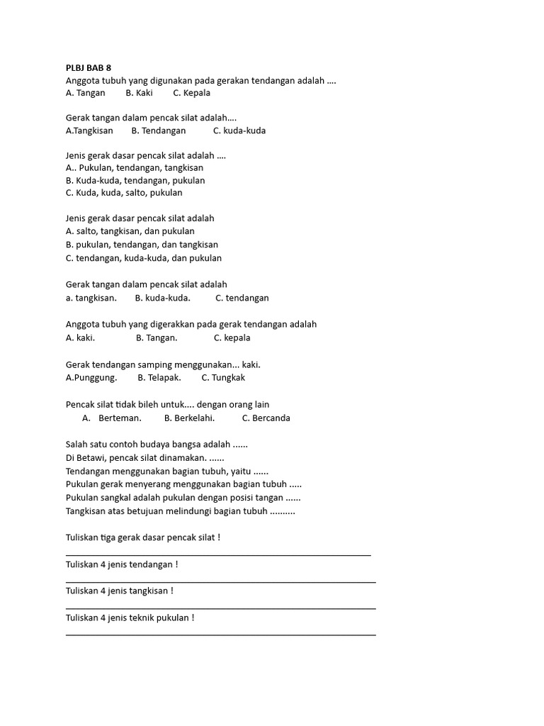 PLBJ Kelas 1 Bab 8&9 | PDF
