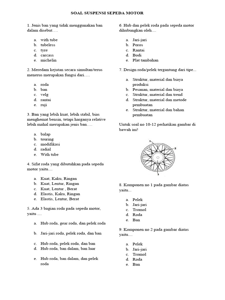 Soal Roda Penggerak Belakang | PDF