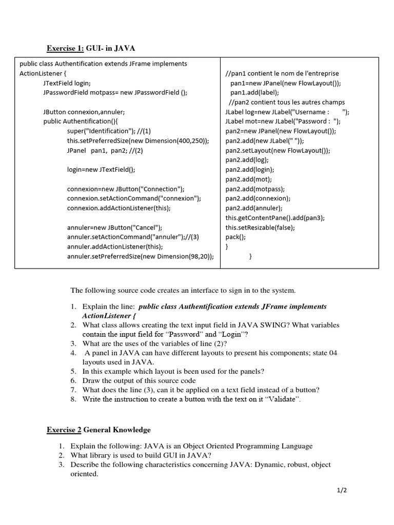 JAVA Tuto2021-2022 | PDF | Java (Programming Language) | Software Development