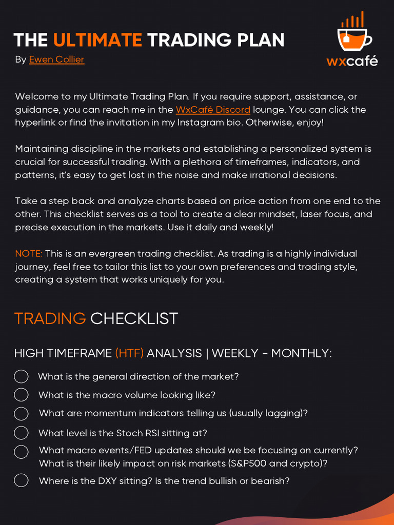 The Ultimate Trading Plan by Ewen Collier | PDF | Emotions | Risk