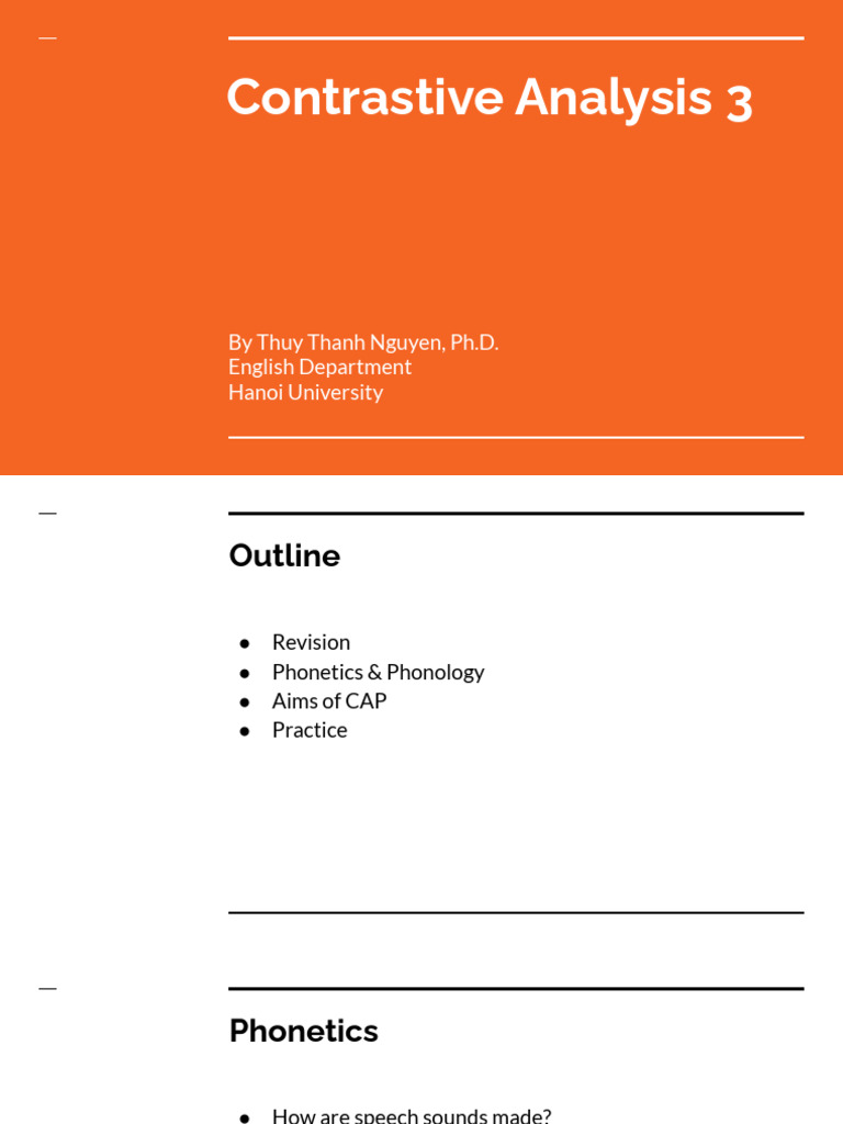 Contrastive Analysis 3 (Updated) | PDF | Phonetics | Phoneme