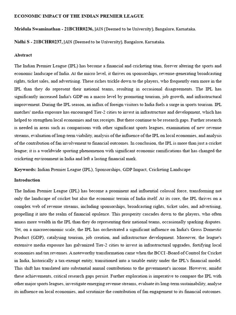 IPL PCL Report Sem 5 | PDF | Taxes | Tourism
