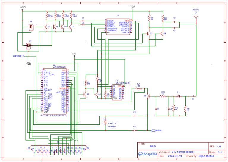 RFID Circuit Schematic Diagram | PDF