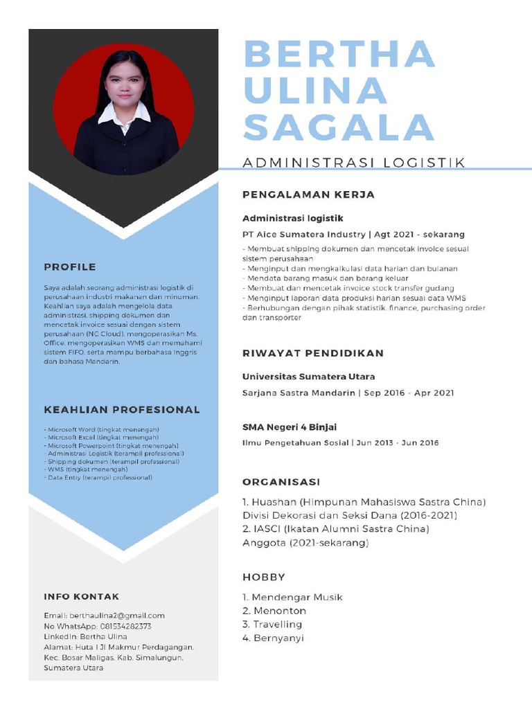 CV Bertha Ulina Segala | PDF