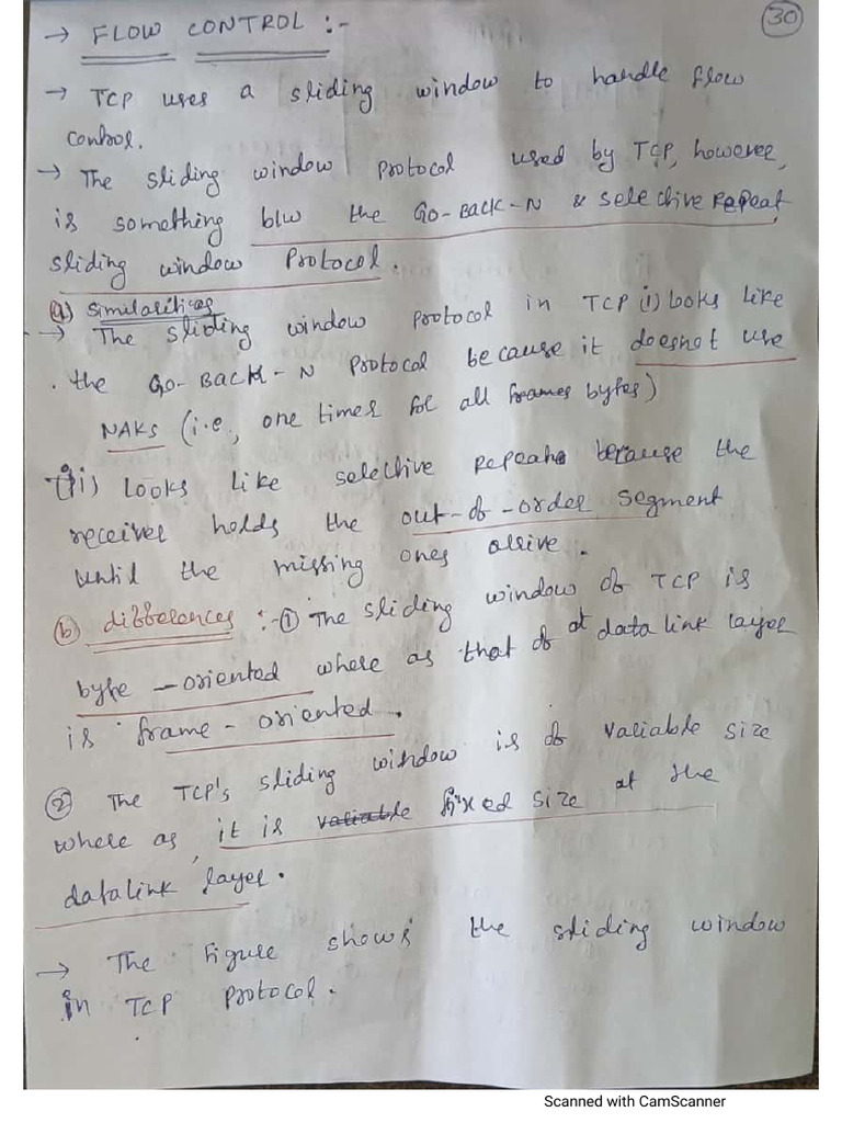 Unit-IV TCP Flow Control | PDF
