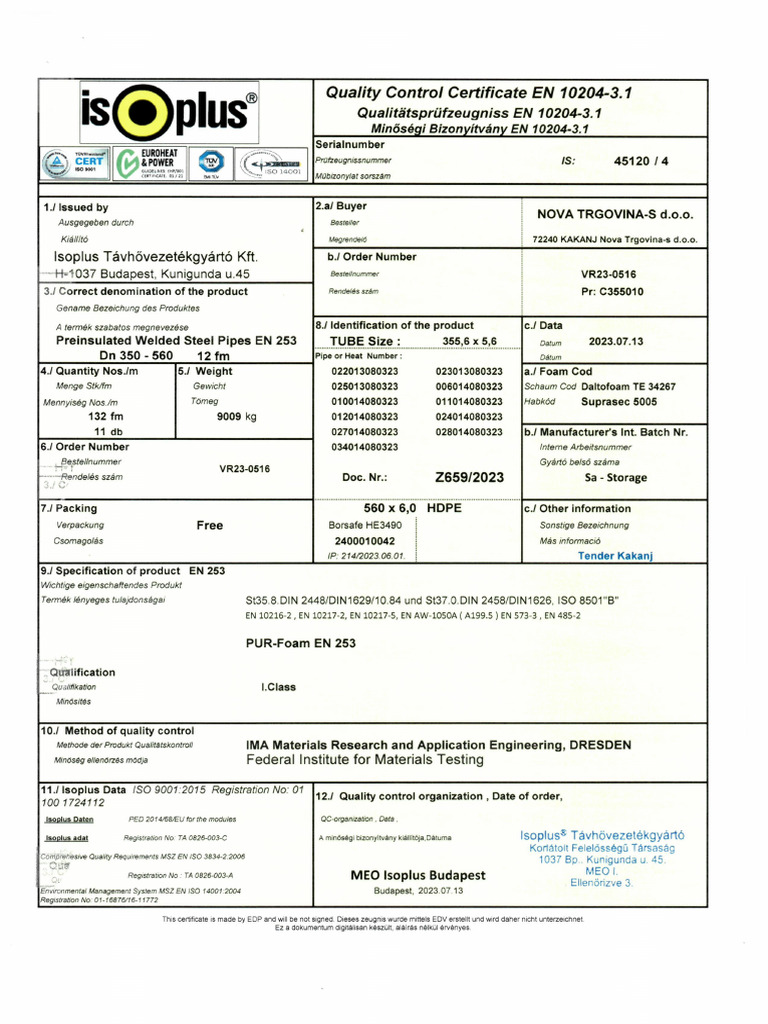 Certifikati Iso Plus | PDF
