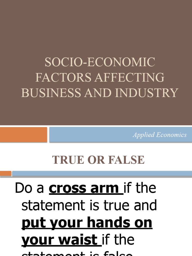 Socio Economic Factors Affecting Business and Industry 1 | PDF | Socioeconomic Status | Employment