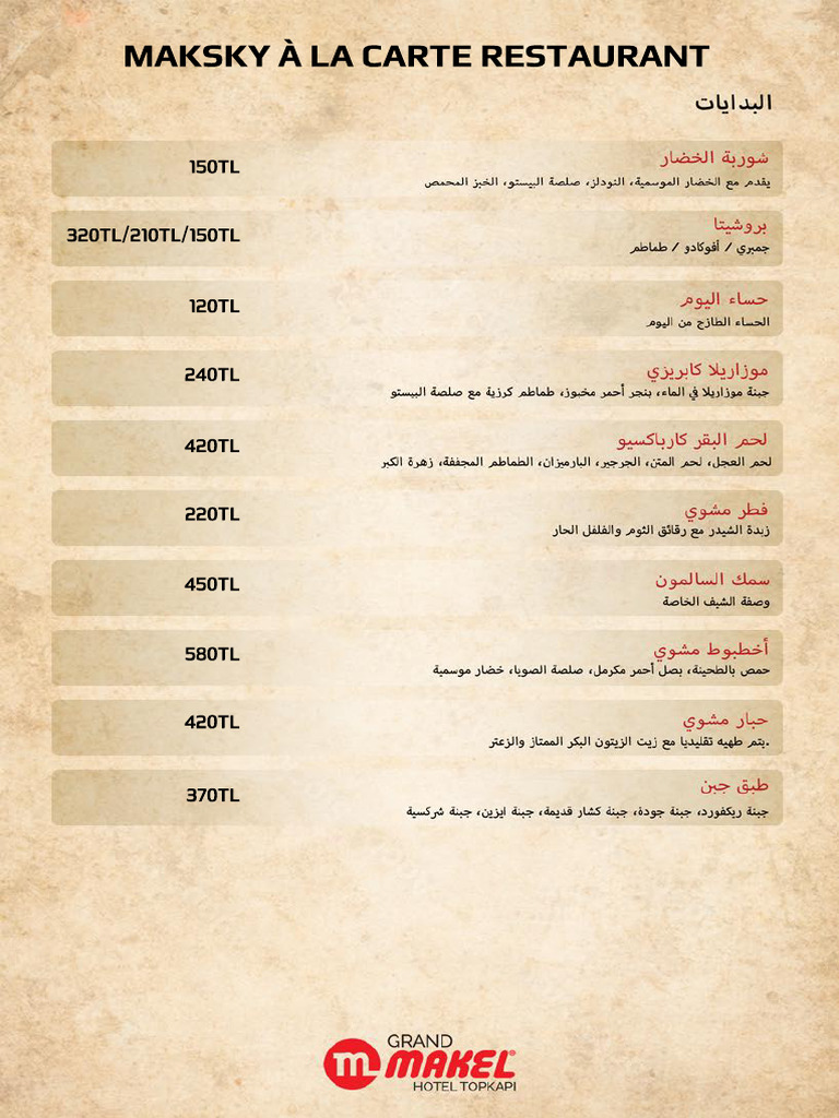 Restoran Menu AR | PDF