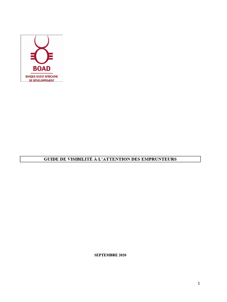 Guide Visibiliteì BOAD Emprunteurs | PDF