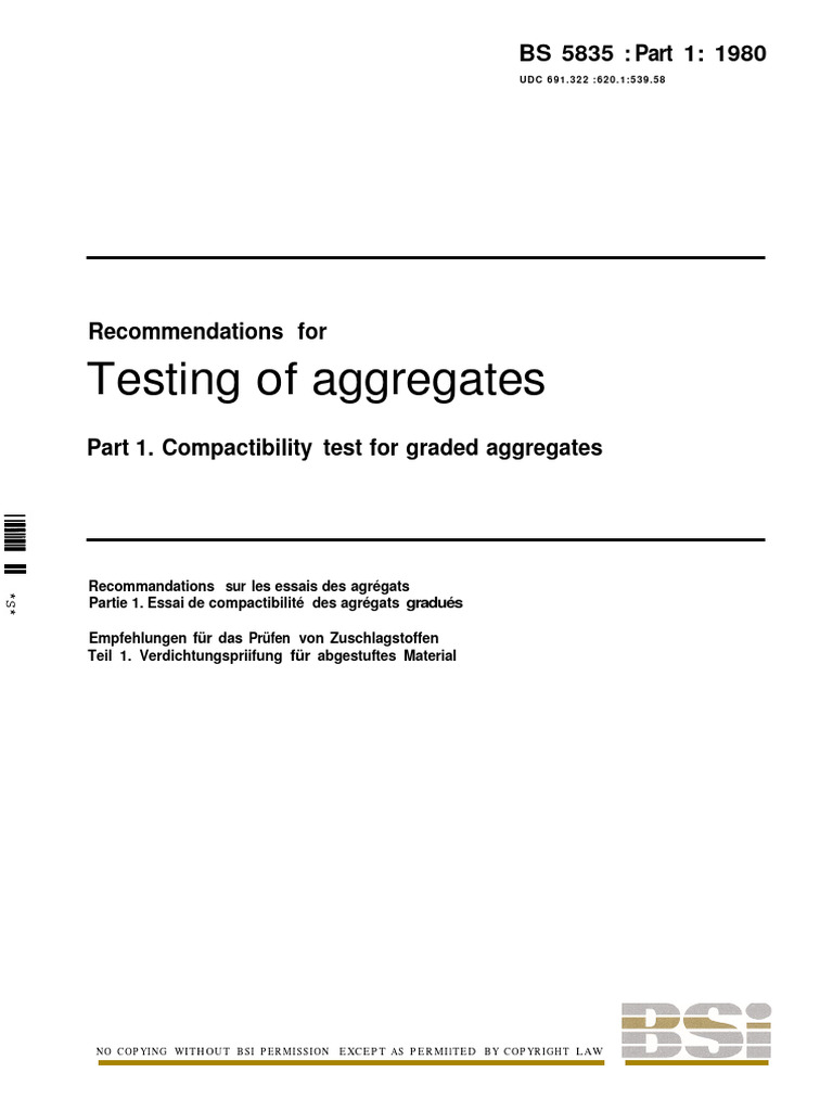 BS 5835-1 - 1980 | PDF | Density | Physical Sciences