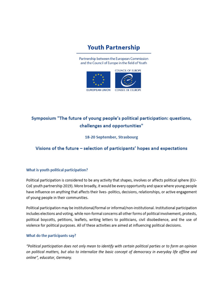 Youth Political Participation Insights | PDF | Activism | Democracy