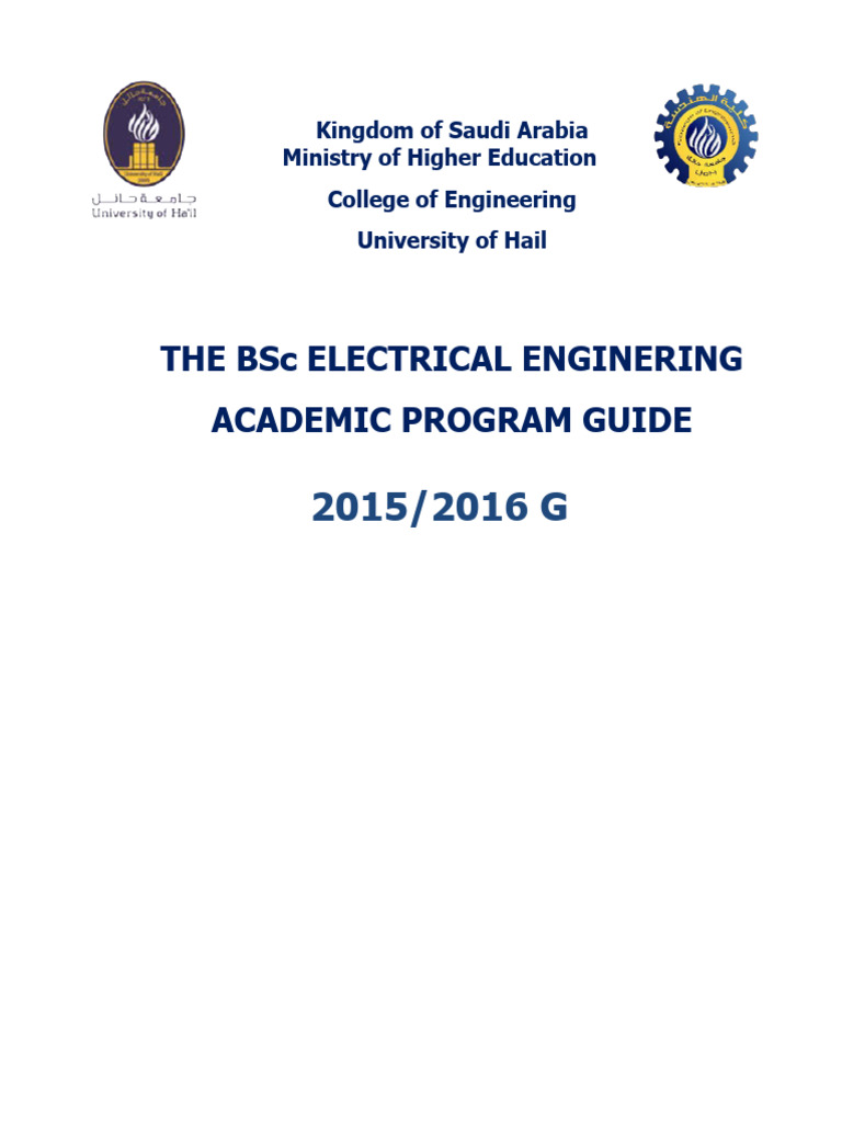 BSc Electrical Engineering Program Guide | PDF | Electrical Engineering ...