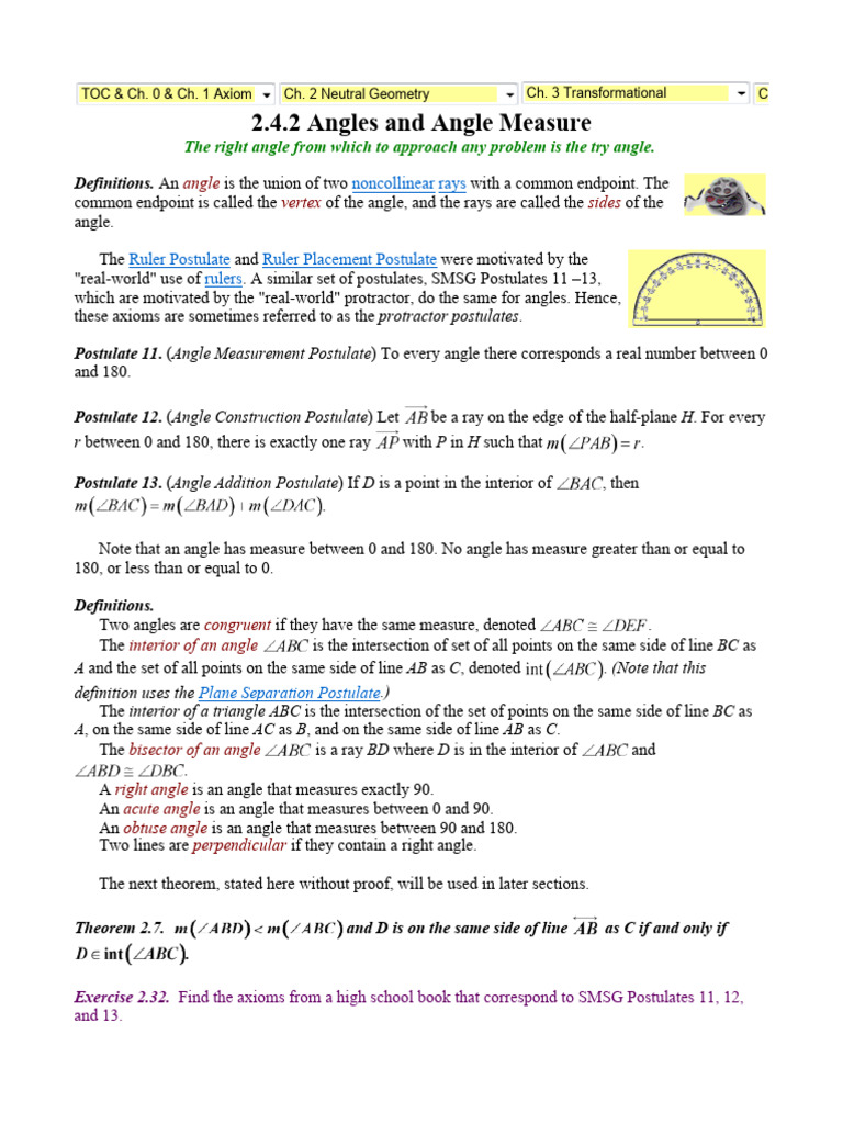 Angles Postulates | Download Free PDF | Angle | Line (Geometry)