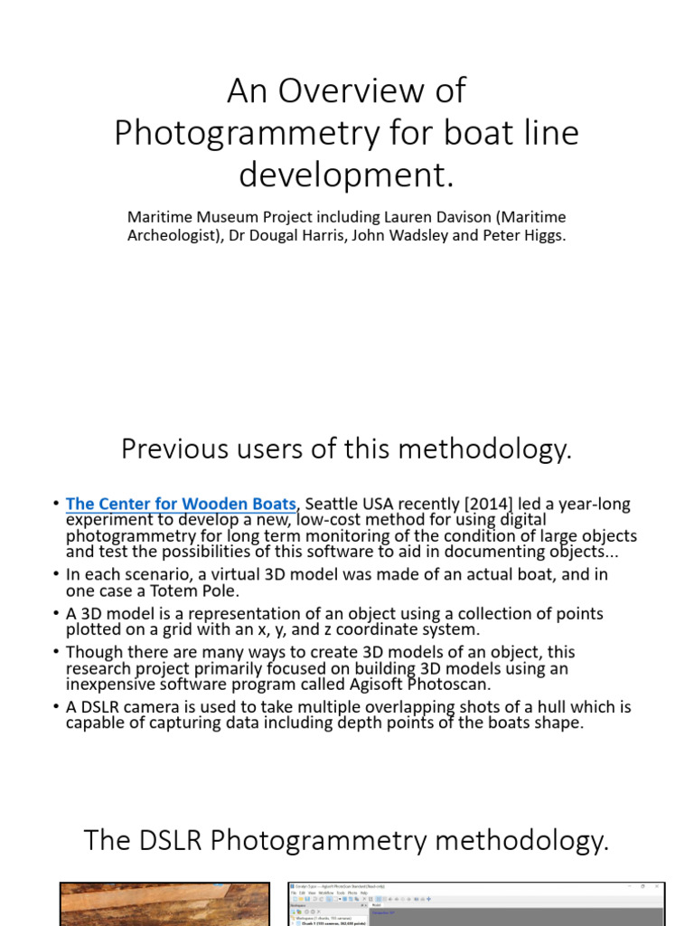 An Overview of Photogrammetry For Boat Line Development | PDF | 3 D Computer Graphics | 3 D Modeling