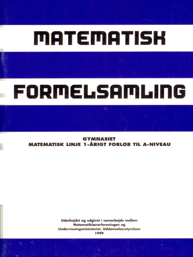 Matematisk Formelsamling | PDF