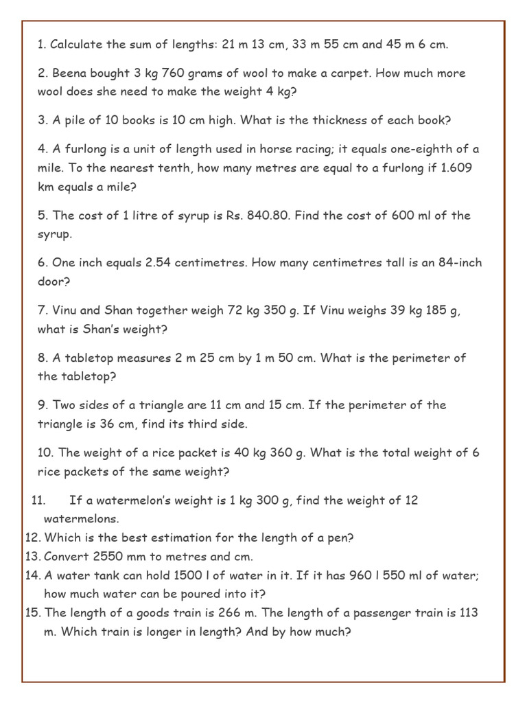 Grade 5 Measurement | PDF