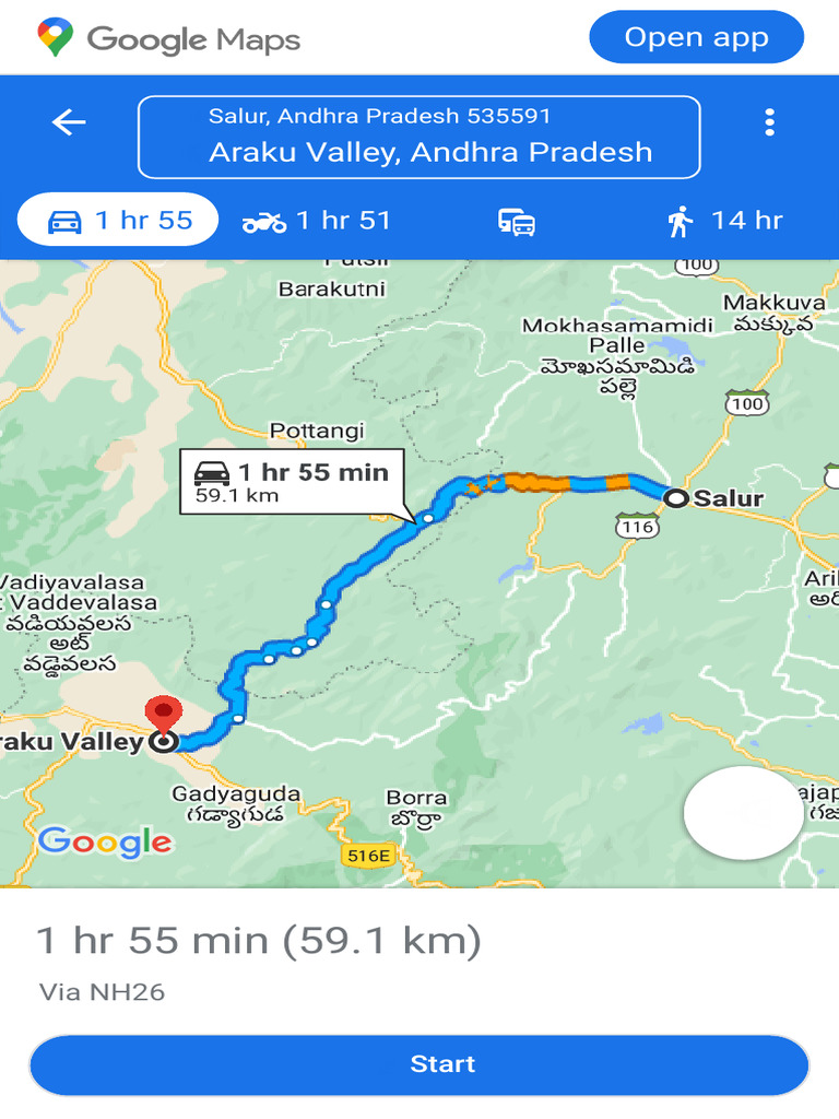 Salur, Andhra Pradesh 535591 To Araku Valley, and | PDF