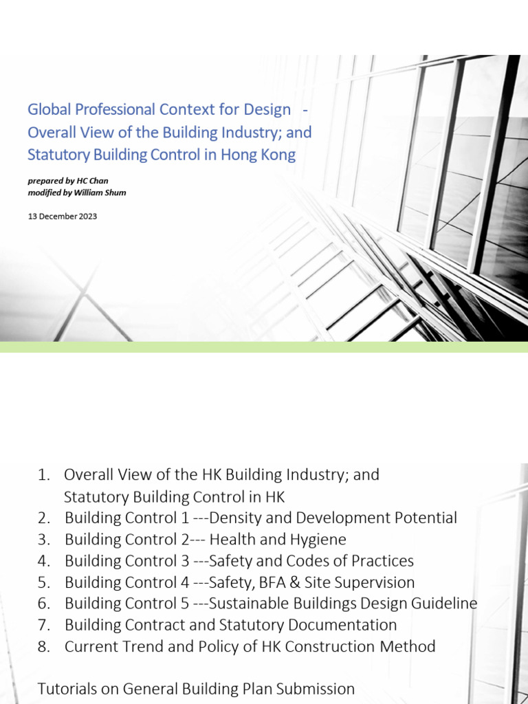 Hong Kong Building Control Guide | PDF | Zoning | Lease