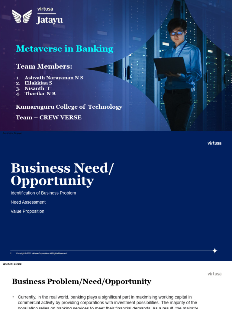 Banking With An Immersive Experience - Crew Verse - Kumaraguru College of Technology | PDF ...
