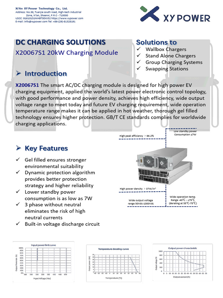 XY Power 20kW Power Module For Fast EV Charging Stations | PDF ...
