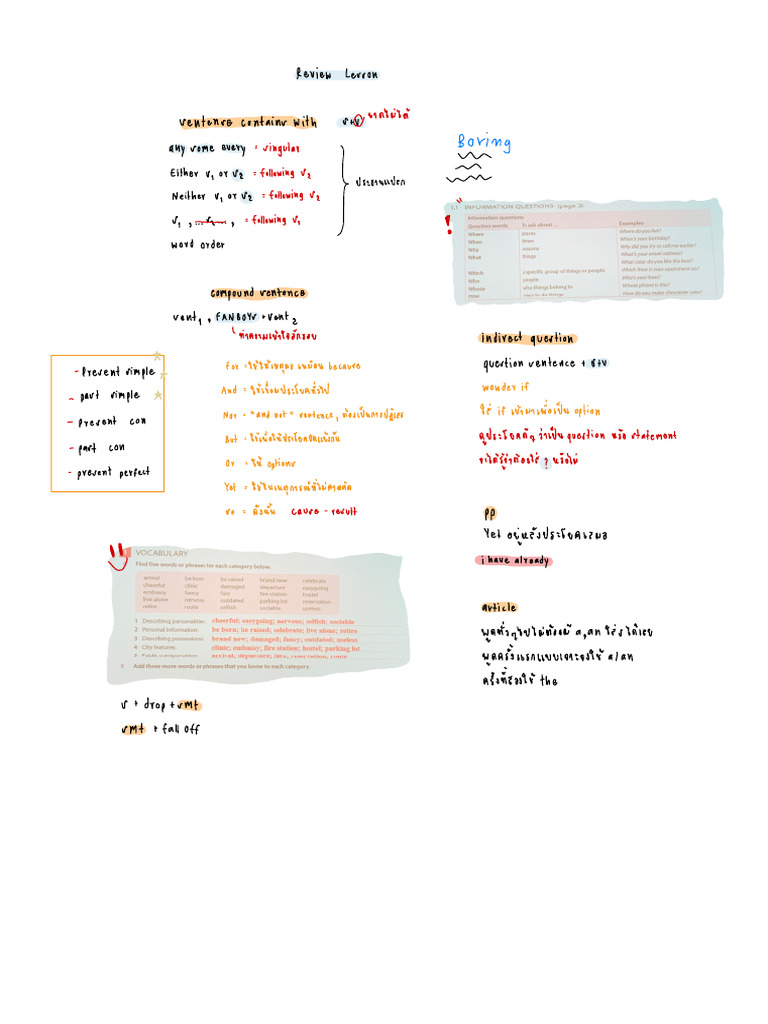 Review Lesson | PDF | Linguistics | Syntax