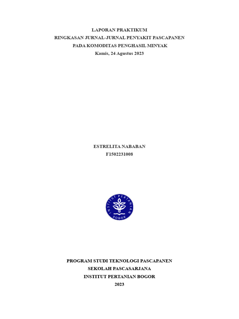 Estrelita Nababan - F1502231008 | PDF | Teknologi & Rekayasa