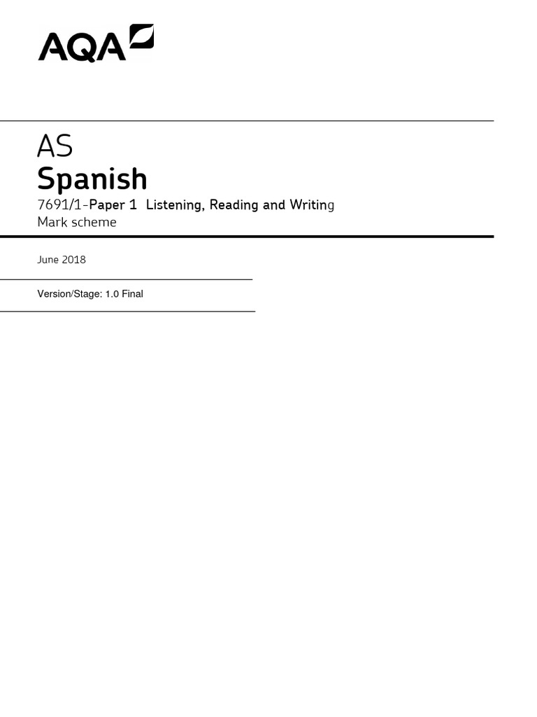 Aqa 76911 W MS Jun18 | PDF | Adjective | Linguistic Morphology