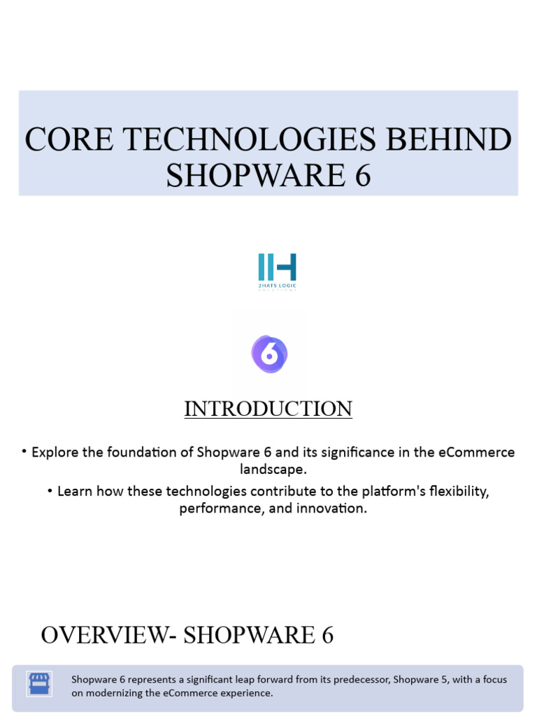 Core Technologies of Shopware 6 | PDF | E Commerce | Computer Science