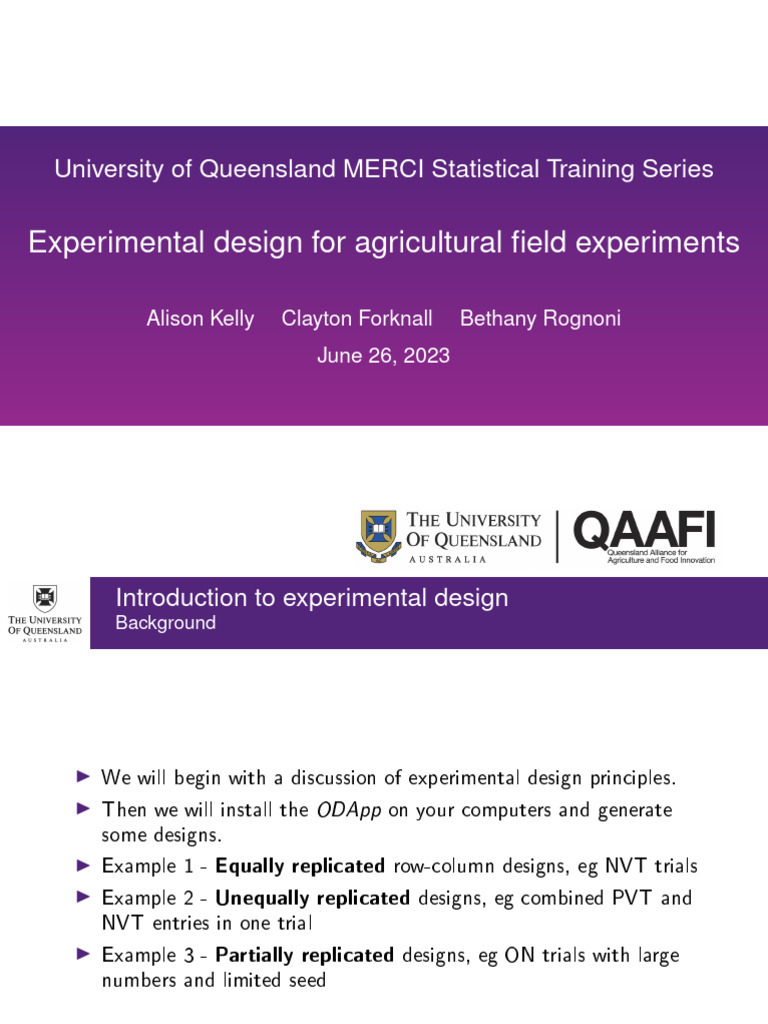 Experimental Design Slides | PDF | Experiment | Design Of Experiments