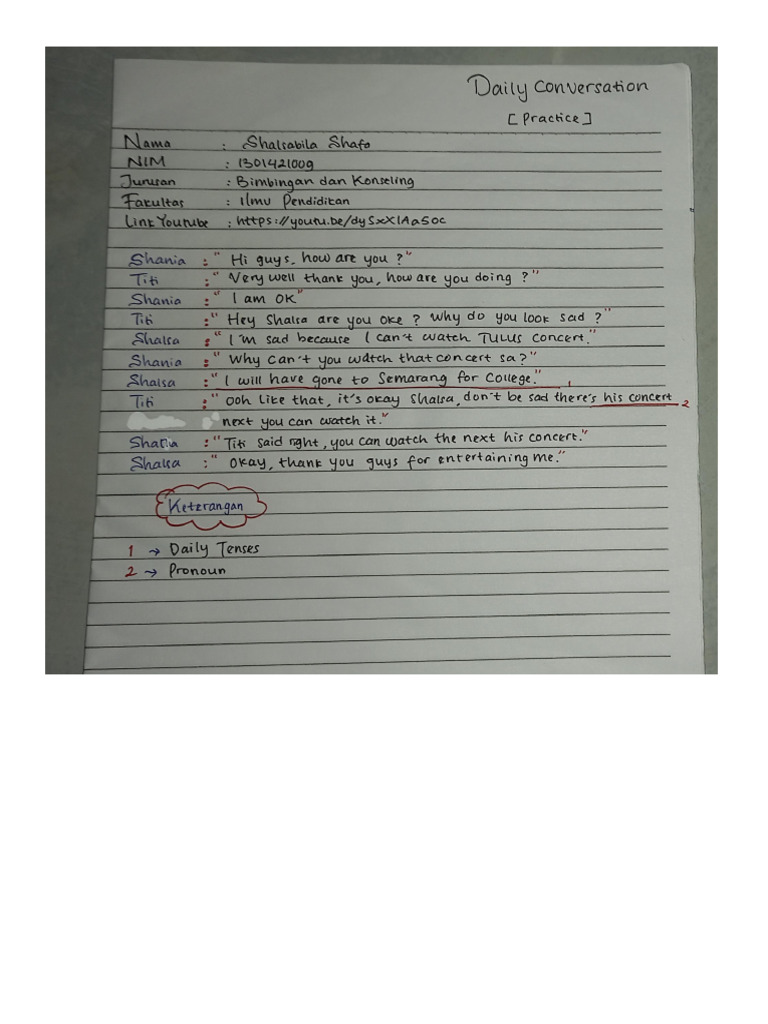 Daily Conversation | PDF