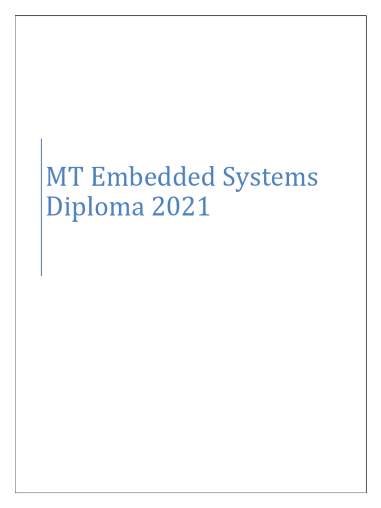 MT Embedded Systems Diploma Overview | PDF | Embedded System | Computer Programming