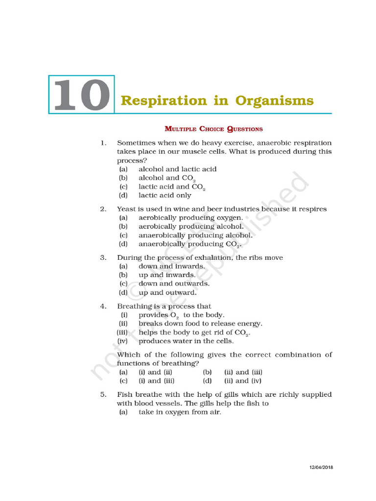NCERT Class 7 Science Exemplar Chapter 10 | PDF