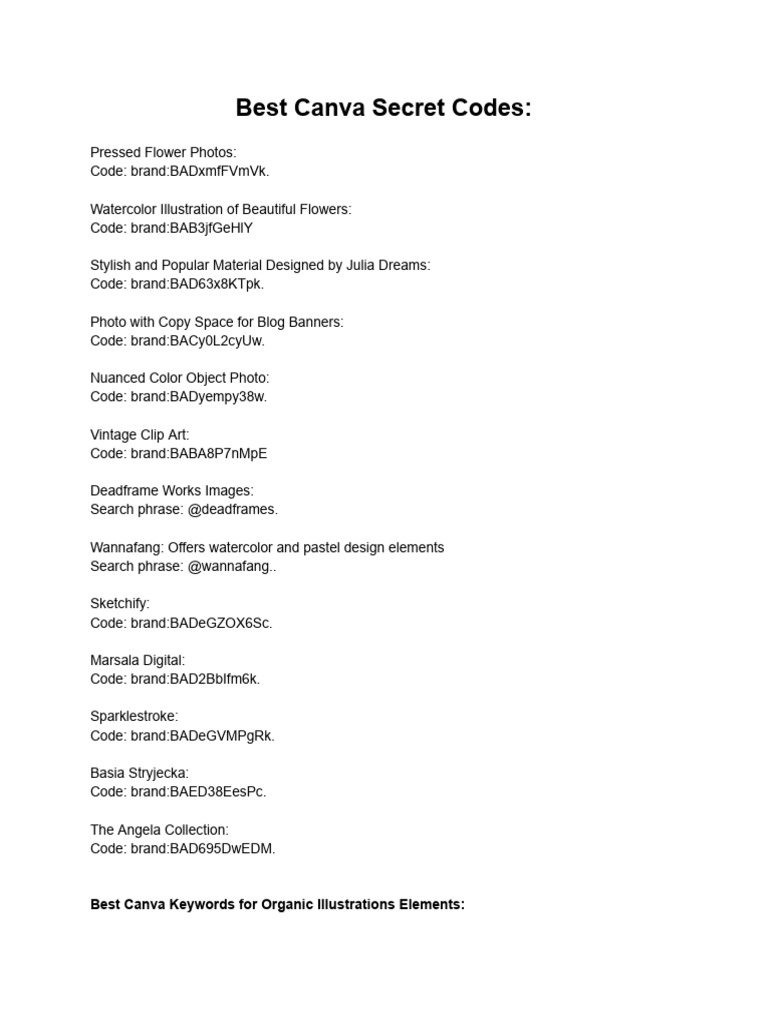 Canva Secret Codes | PDF | Drawing | Pattern