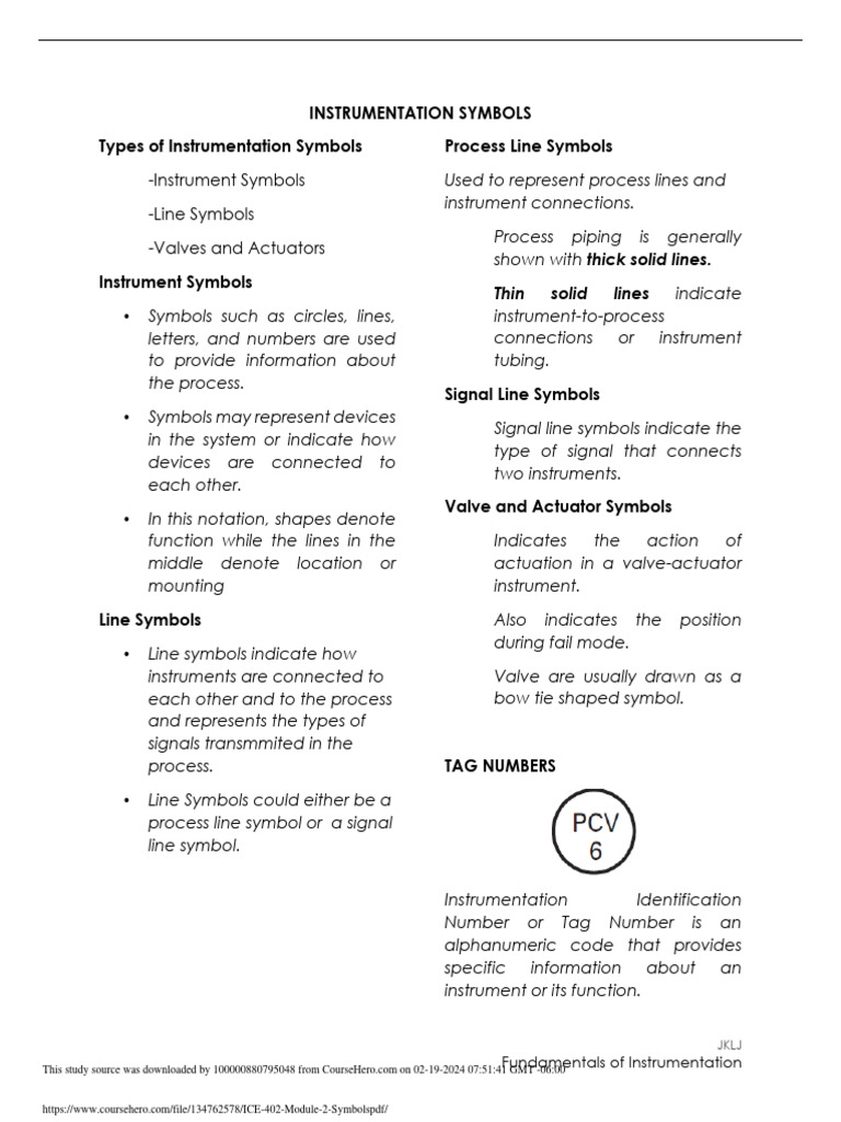 ICE 402 Module 2 Symbols | PDF | Instrumentation | Computer Engineering