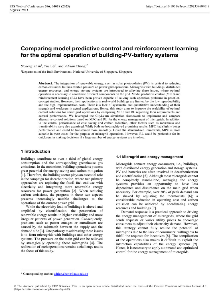 E3sconf Iaqvec2023 04018 | PDF | Distributed Generation | Climate Change Mitigation