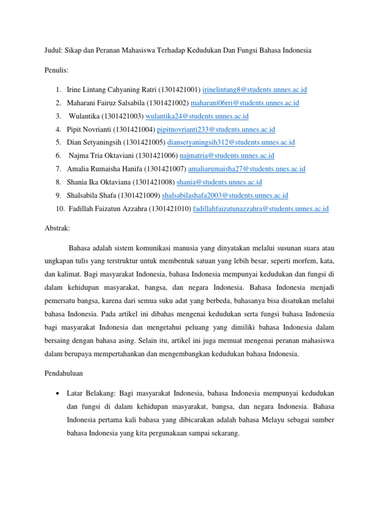 Kerangka Artikel Kelompok 1 Pdf 