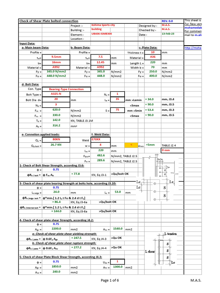 Ub406-Mb300 Shear | PDF | Mechanical Engineering | Applied And ...