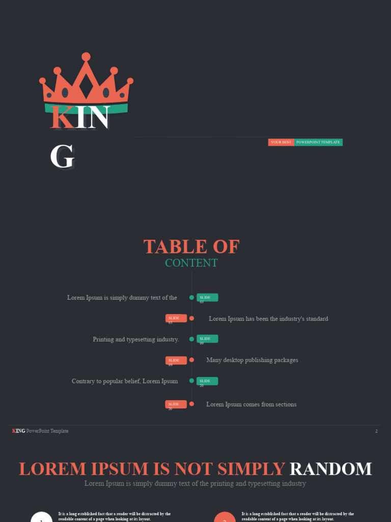 King PowerPoint Template - No Animation | PDF | Page Layout | Mass Media