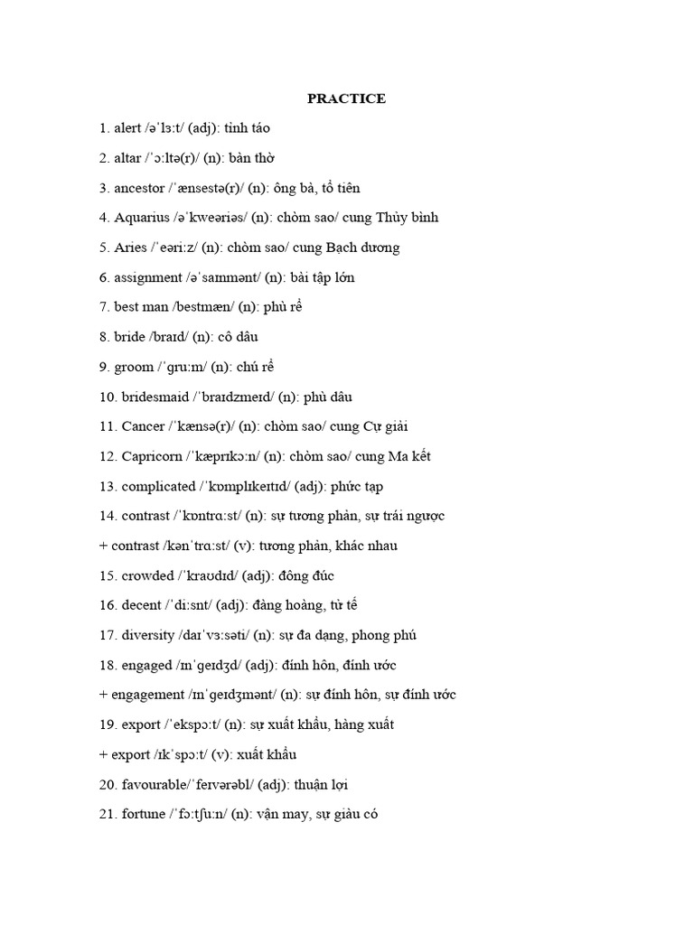 Bai Tap Av 10 Thi Diem Unit Seven | PDF