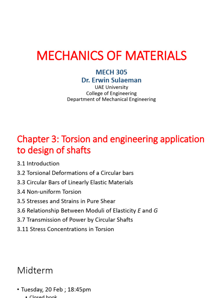 MoM - Ch3 (Wexercise) | PDF | Stress (Mechanics) | Elasticity (Physics)