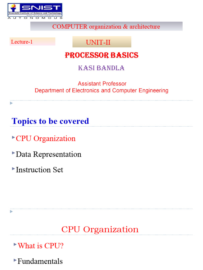 Coa VL - 1 | PDF | Central Processing Unit | Programming