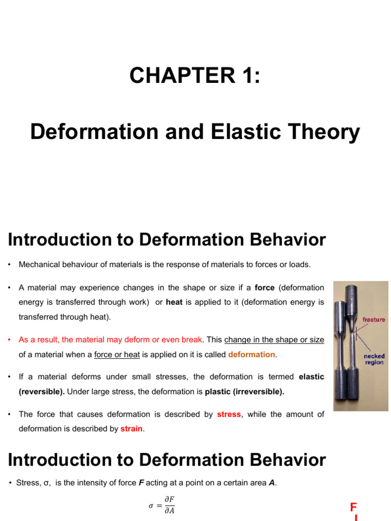 Mechanical Behaviour of Materials - Unit1-Part 1 | PDF | Deformation ...