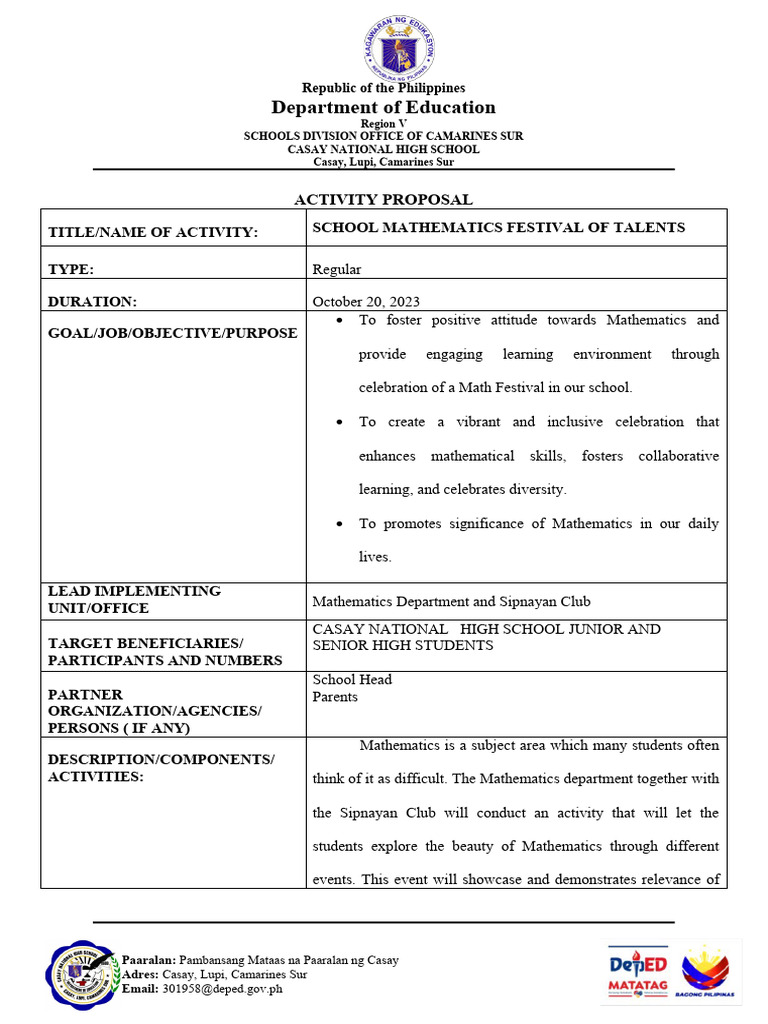 Math Fest | PDF | Learning